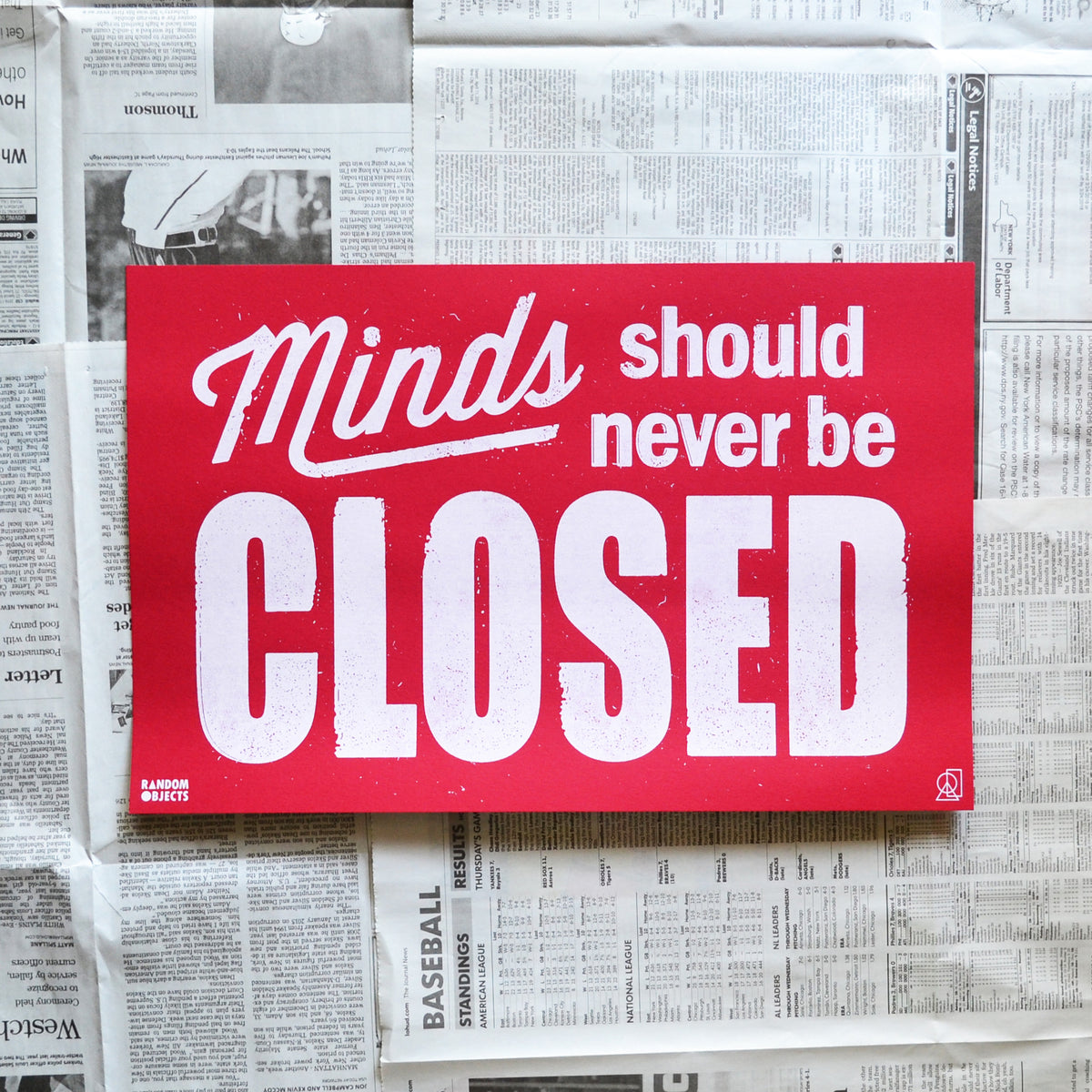 CLOSED PRINT – Random Objects